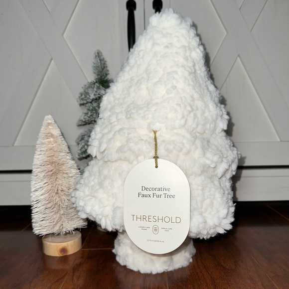 Threshold | Holiday | Threshold Decorative Faux Fur Sherpa Tree Shaped ...